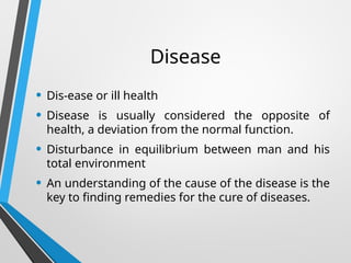 Disease Causation, its theories and factors affecting it | PPT
