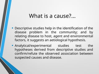 Disease Causation, its theories and factors affecting it | PPT