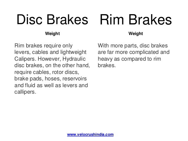 Disc Brakes vs Rim Brakes