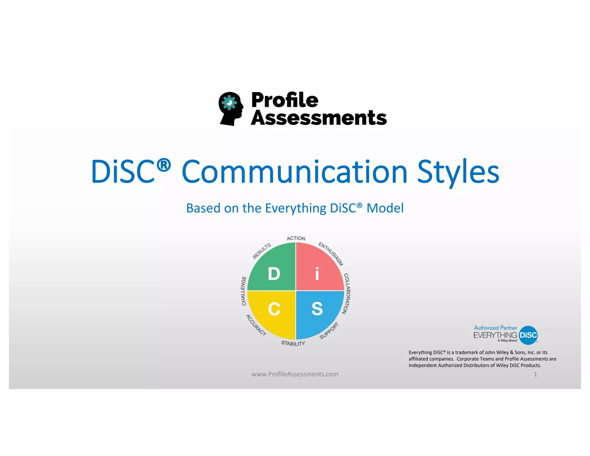 DiSC Communication Styles | PDF
