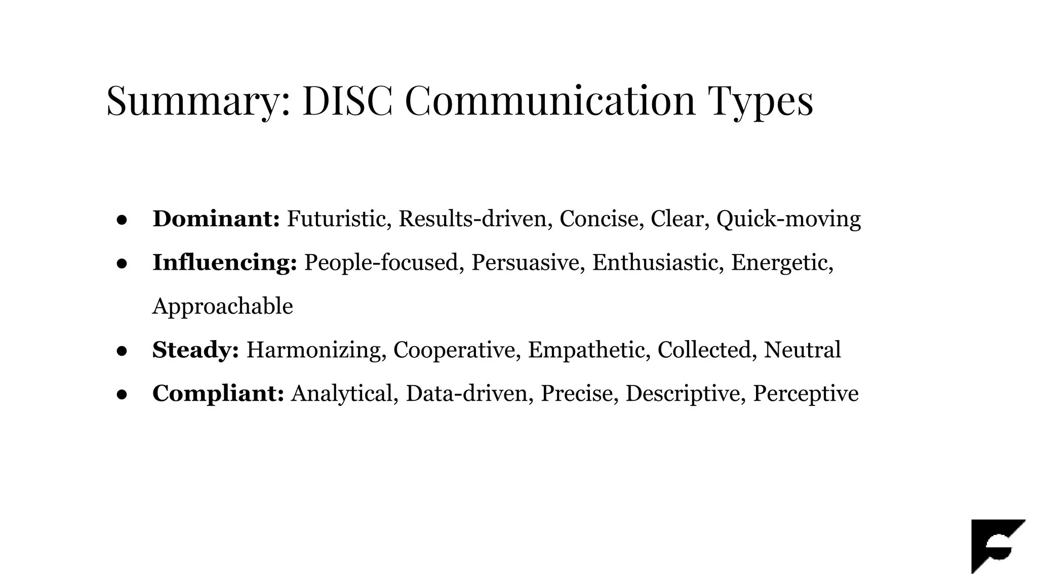 DISC Personality Communication Types | PPTX