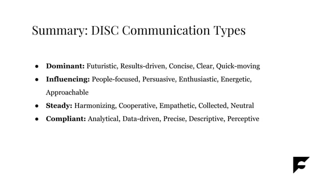 DISC Personality Communication Types | PPTX