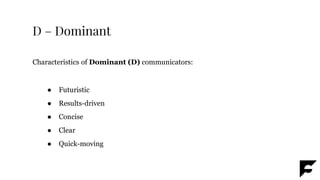 DISC Personality Communication Types | PPTX