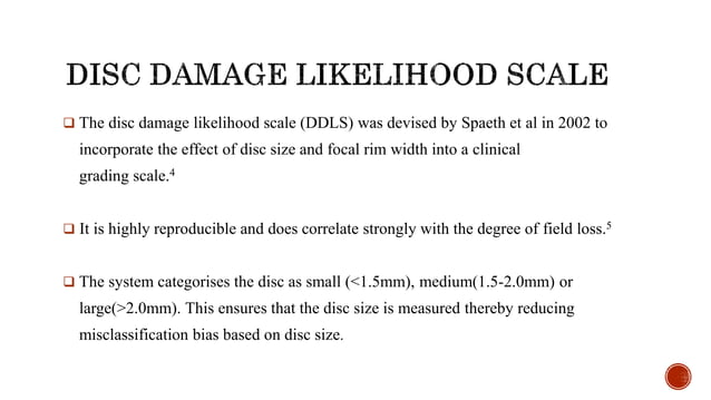 Disc Damage Likelihod Scale (DDLS) | PPTX