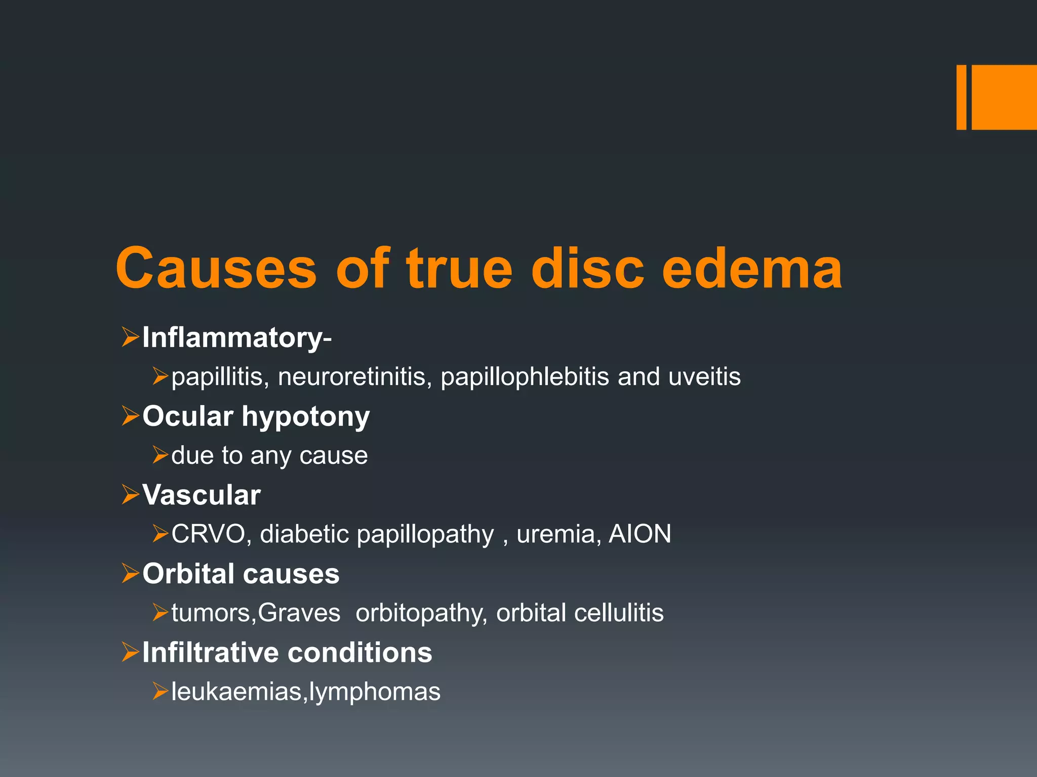 Disc edema | PPTX | Brain and Nervous System Disorders | Diseases and ...