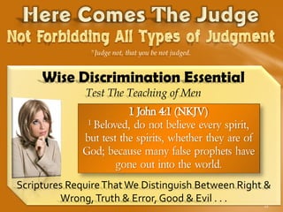 "Here Comes The Judge" - Should Christians Judge Others? | PDF ...