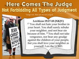 "Here Comes The Judge" - Should Christians Judge Others? | PDF