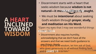 DISCERNMENT - EXHORTATION IN CHURCH FOR THE MIDWEEK FELLOWSHIP | PPTX