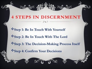 Discernment. spirituality. prayer . prayer . prayer . prayer | PPTX