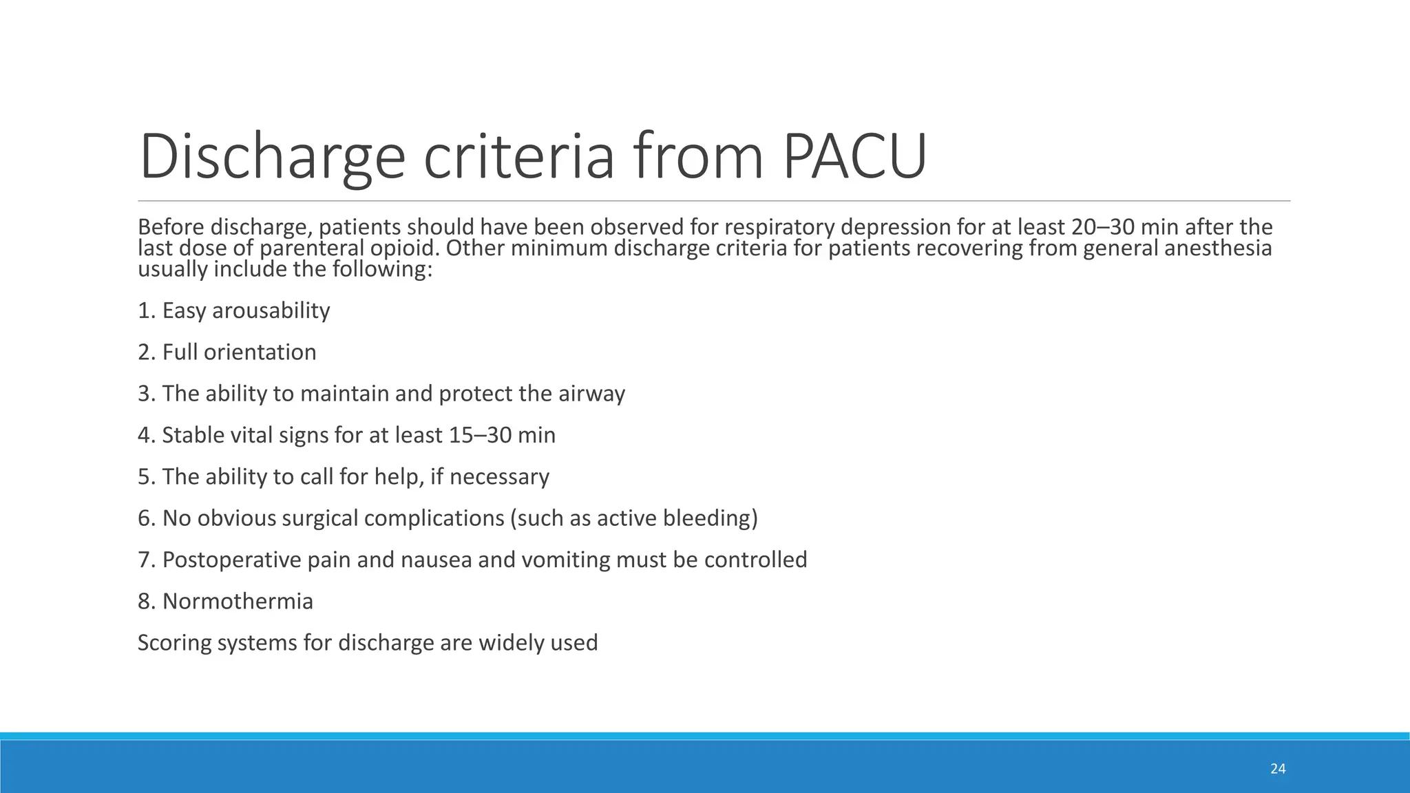 Dischare criteria from PACU by- Drn.pptx