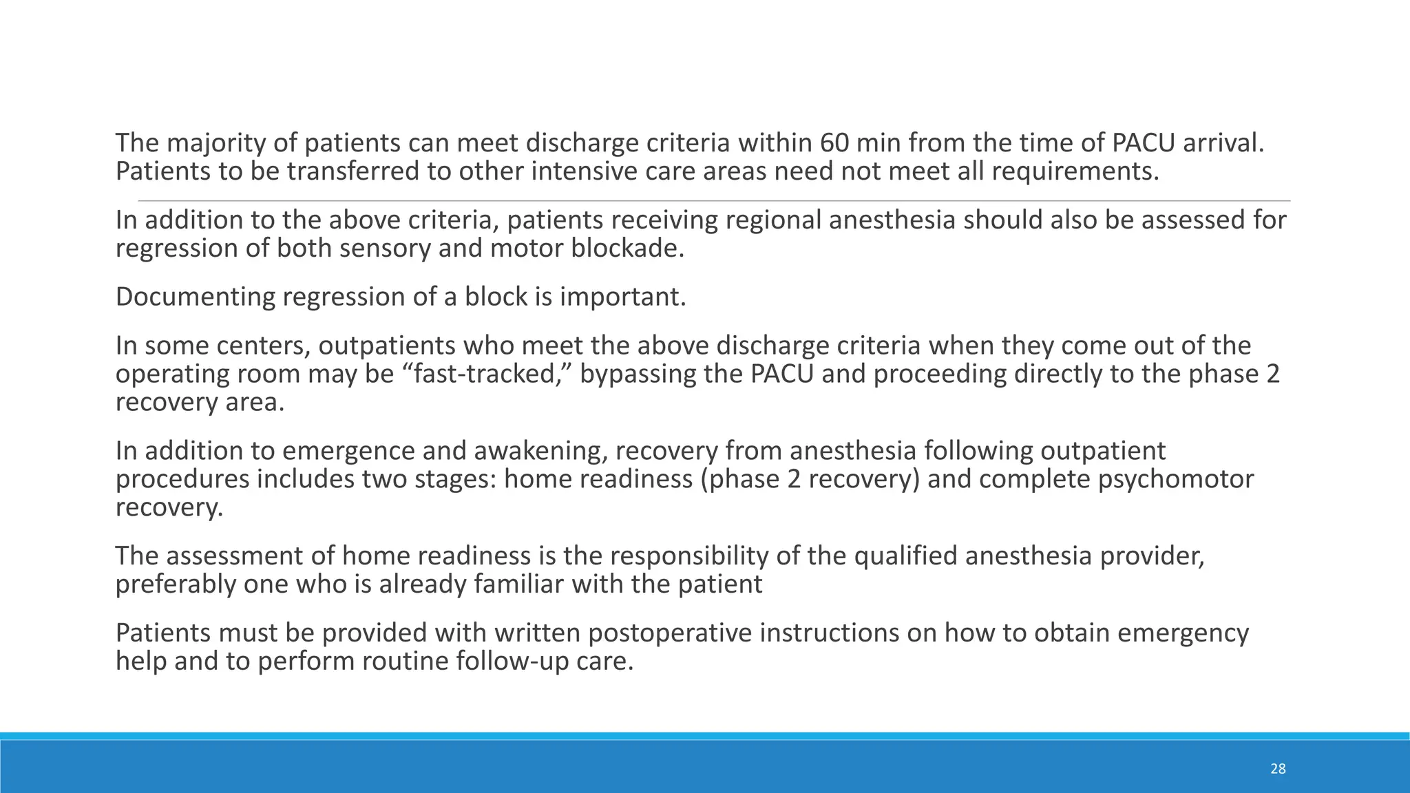 Dischare criteria from PACU by- Drn.pptx