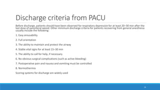 Dischare criteria from PACU by- Drn.pptx