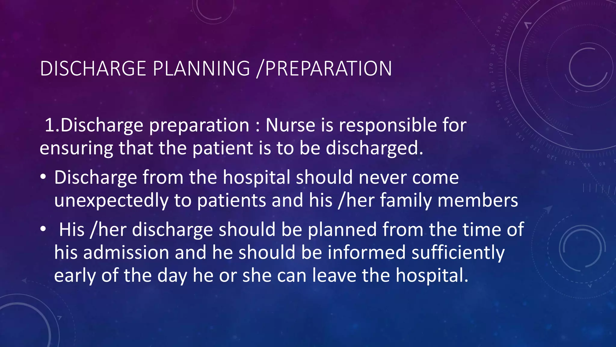 Discharge from hospital in nursing | PPTX