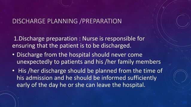 Discharge from hospital in nursing | PPTX