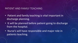 Discharge from hospital in nursing | PPTX