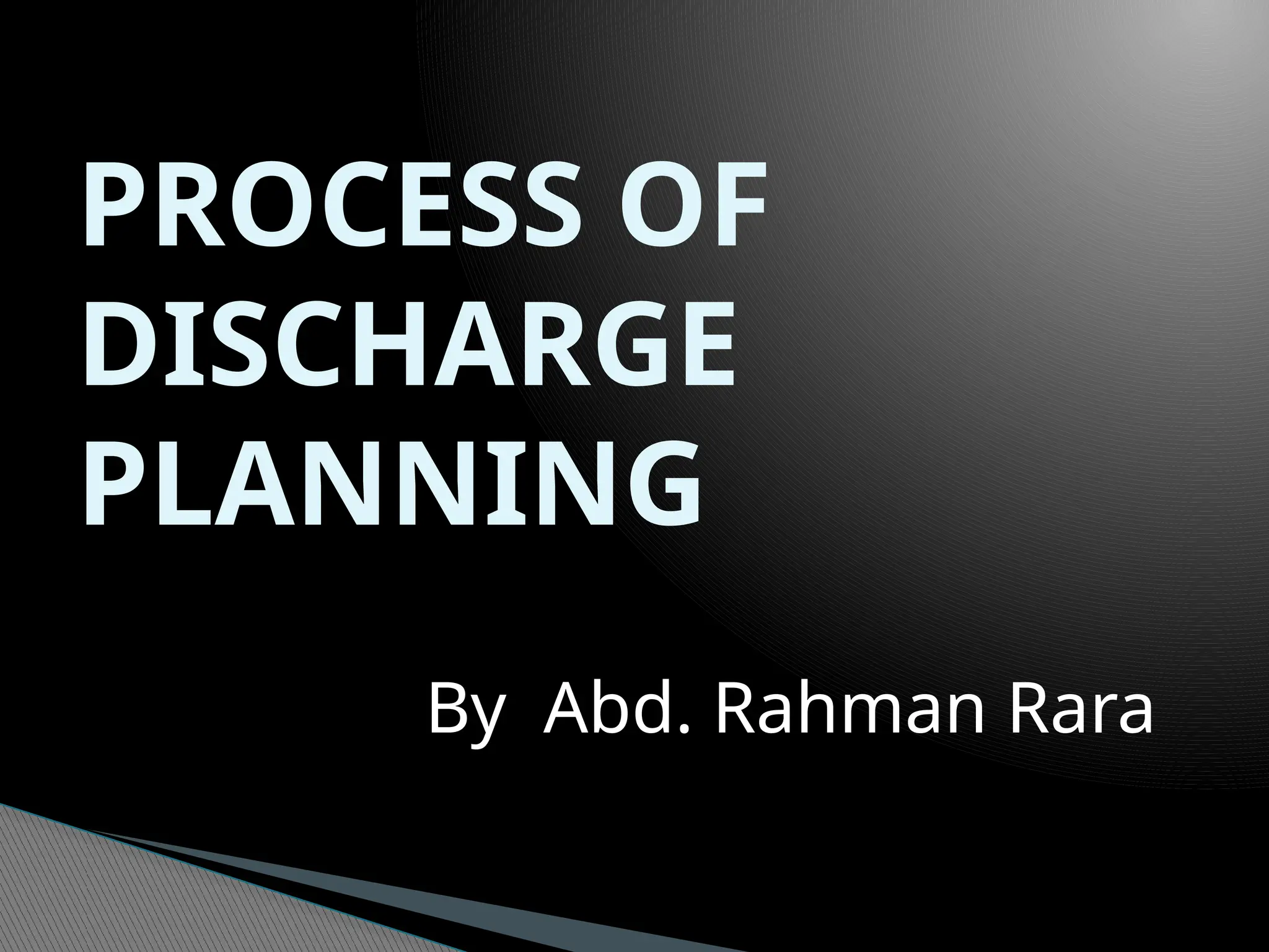 CONCEPT DISCHARGE PLANNING FOR NURSING IN HOSPITAL | PPTX