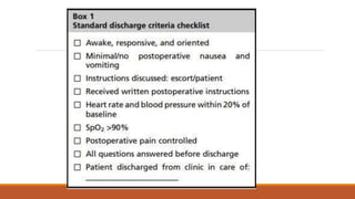 Discharge criteria of patient What oral surgeon should know | PPT