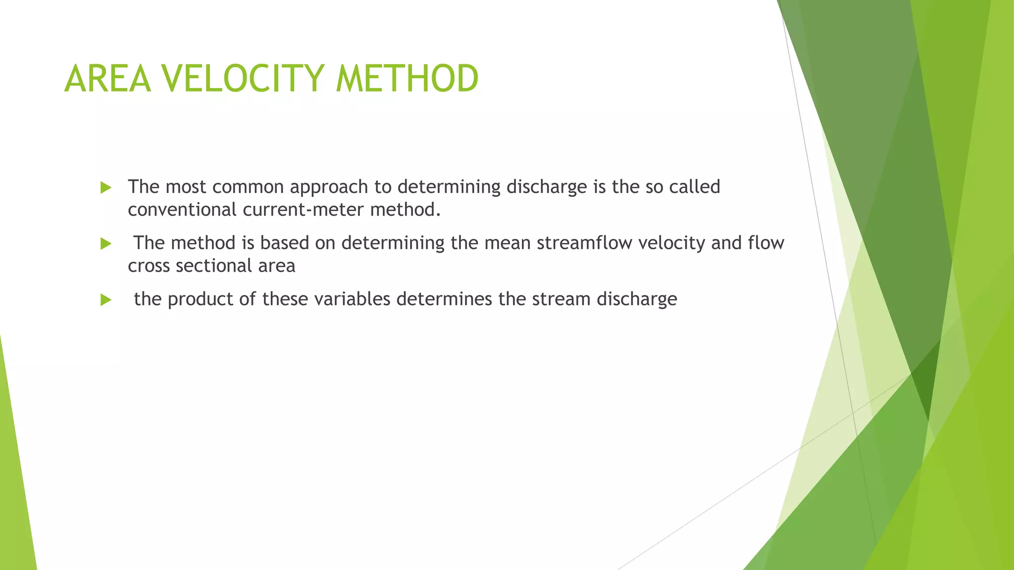 DISCHARGE MEASUREMENT OF OPEN FLOW USING CURRENT METER-1.pptx