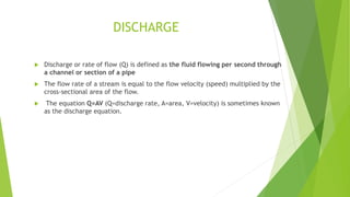 DISCHARGE MEASUREMENT OF OPEN FLOW USING CURRENT METER-1.pptx