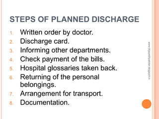 Discharge of a patient | PPSX