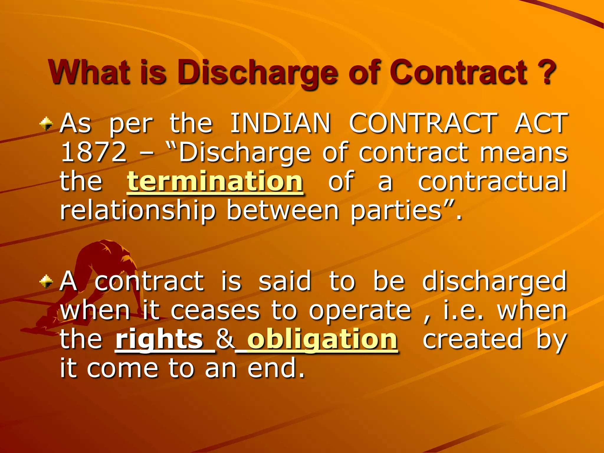 Discharge of contract | PPT