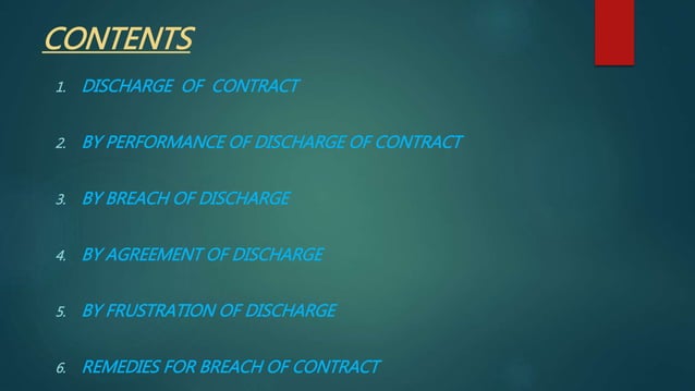 Discharge of contract | PPTX