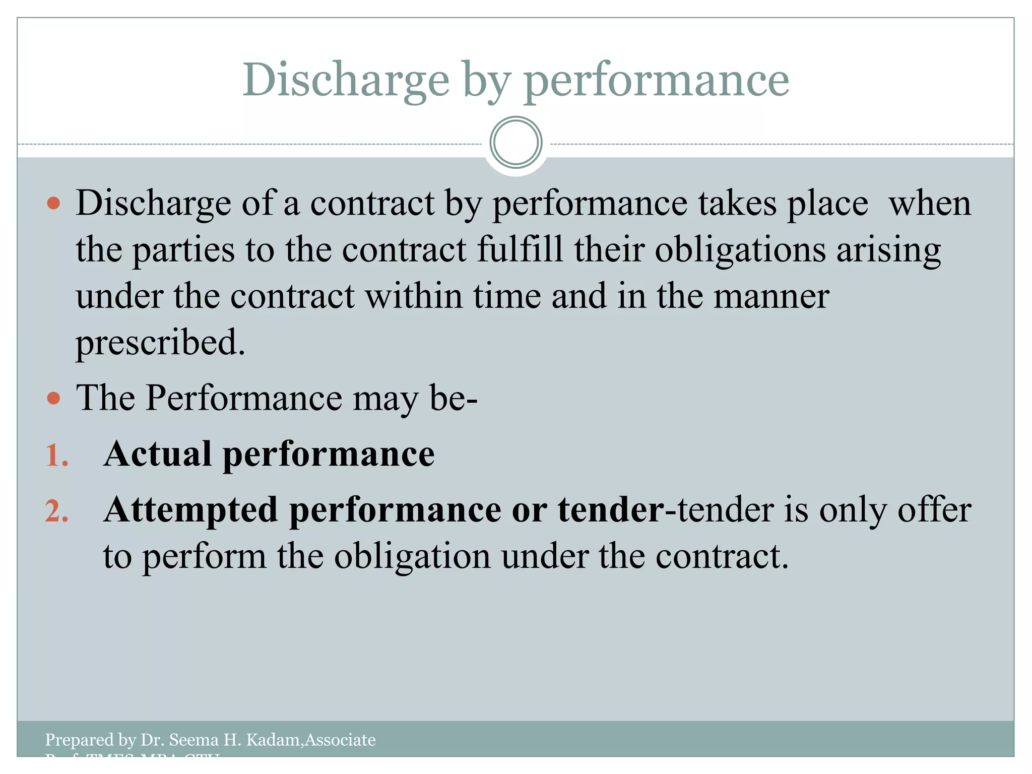 Discharge of contract | PPTX