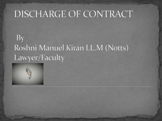 Discharge of contract | PPT