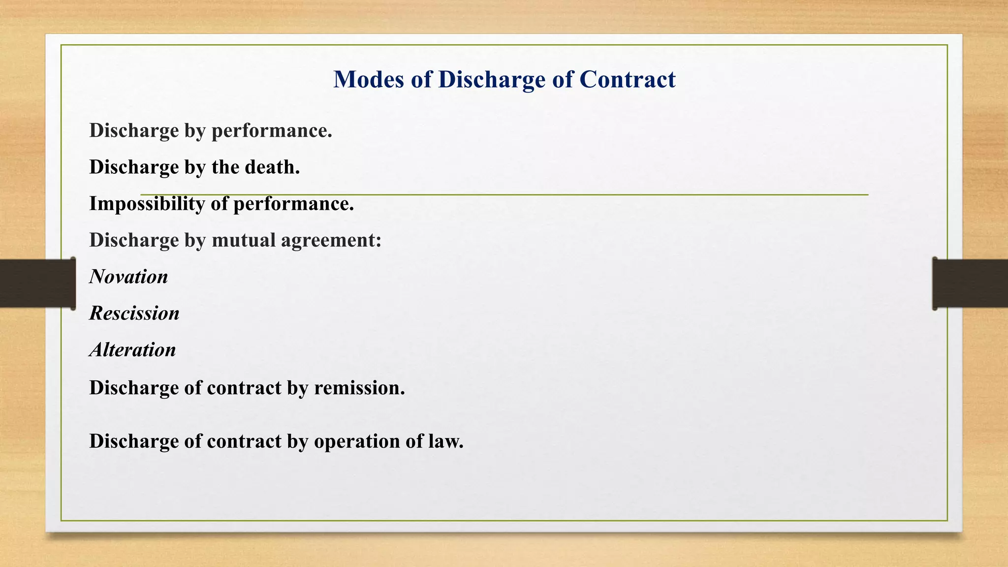 Discharge of Contract | PDF