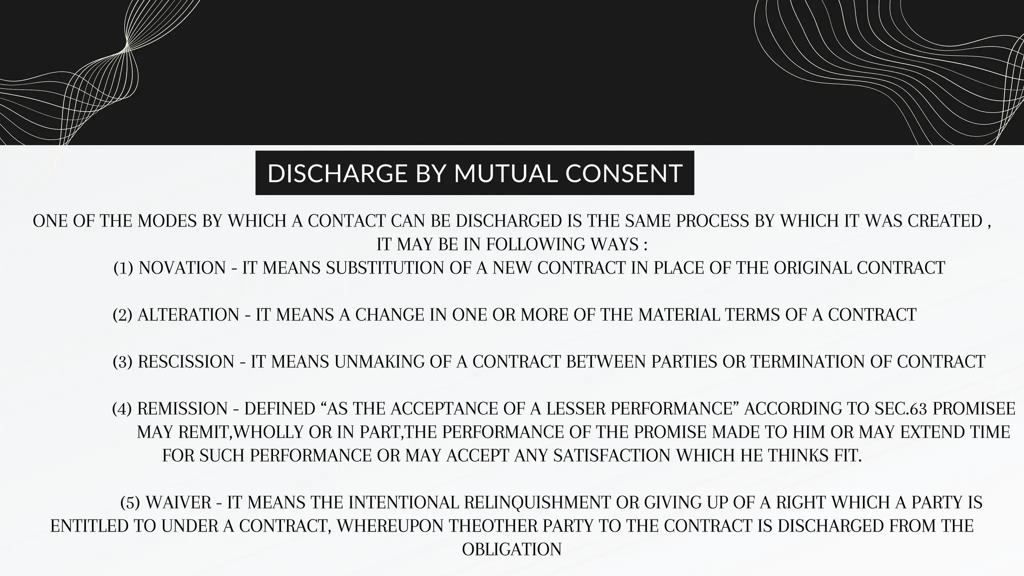 DISCHARGE OF CONTRACT.pdf.pdf bachelor of commerce | PDF