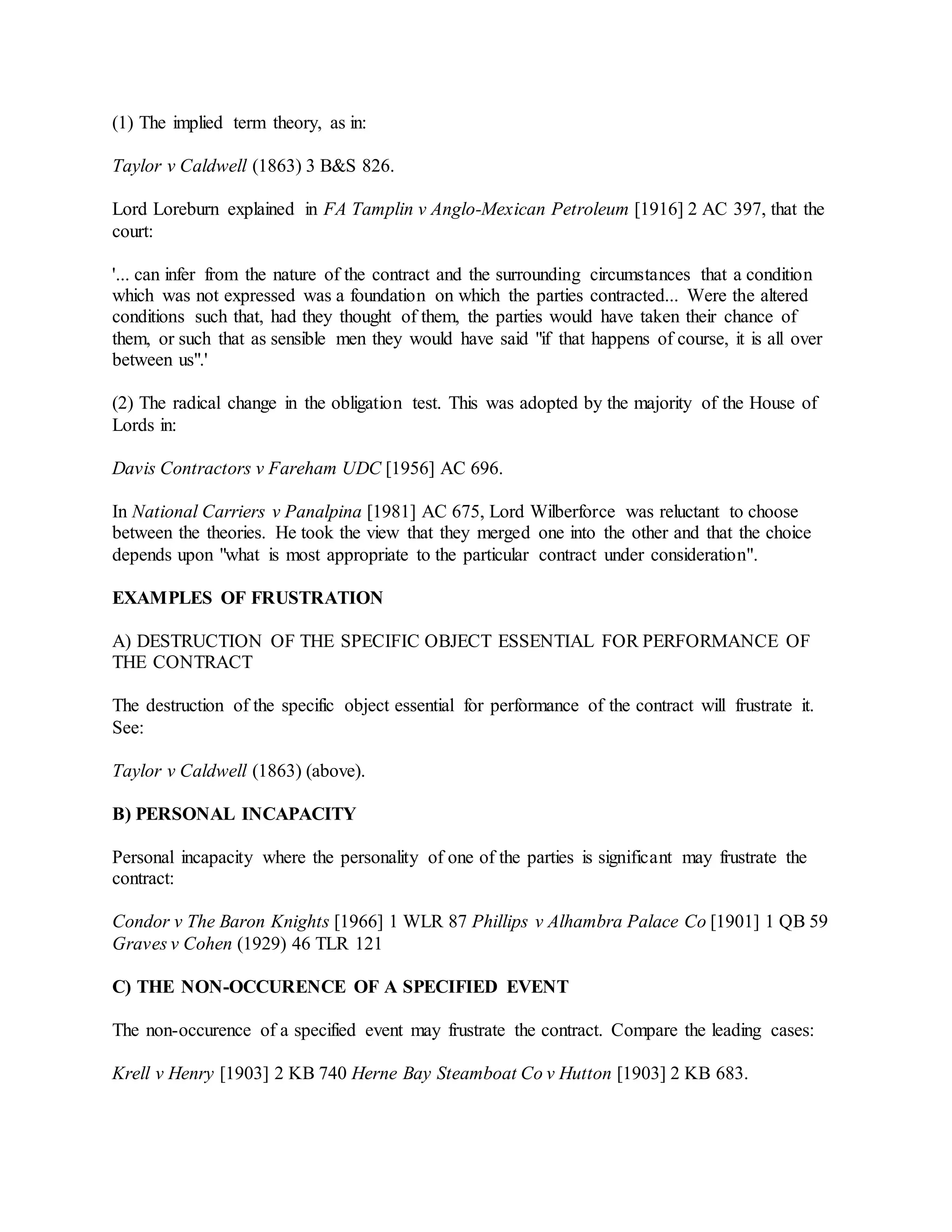 Discharge of contract lecture notes | DOCX