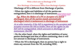 DISCHARGE OF NEGOTIABLE INSTRUMENT | PPTX