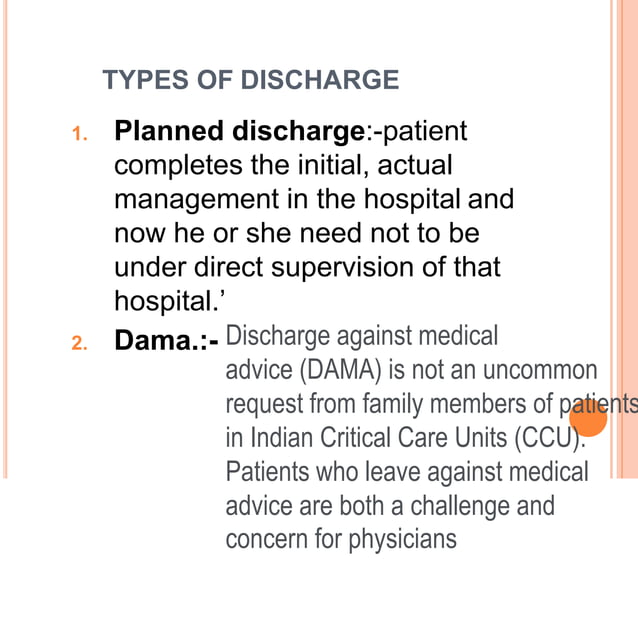 discharge of patients.pptx | Healthcare Industry | Industries