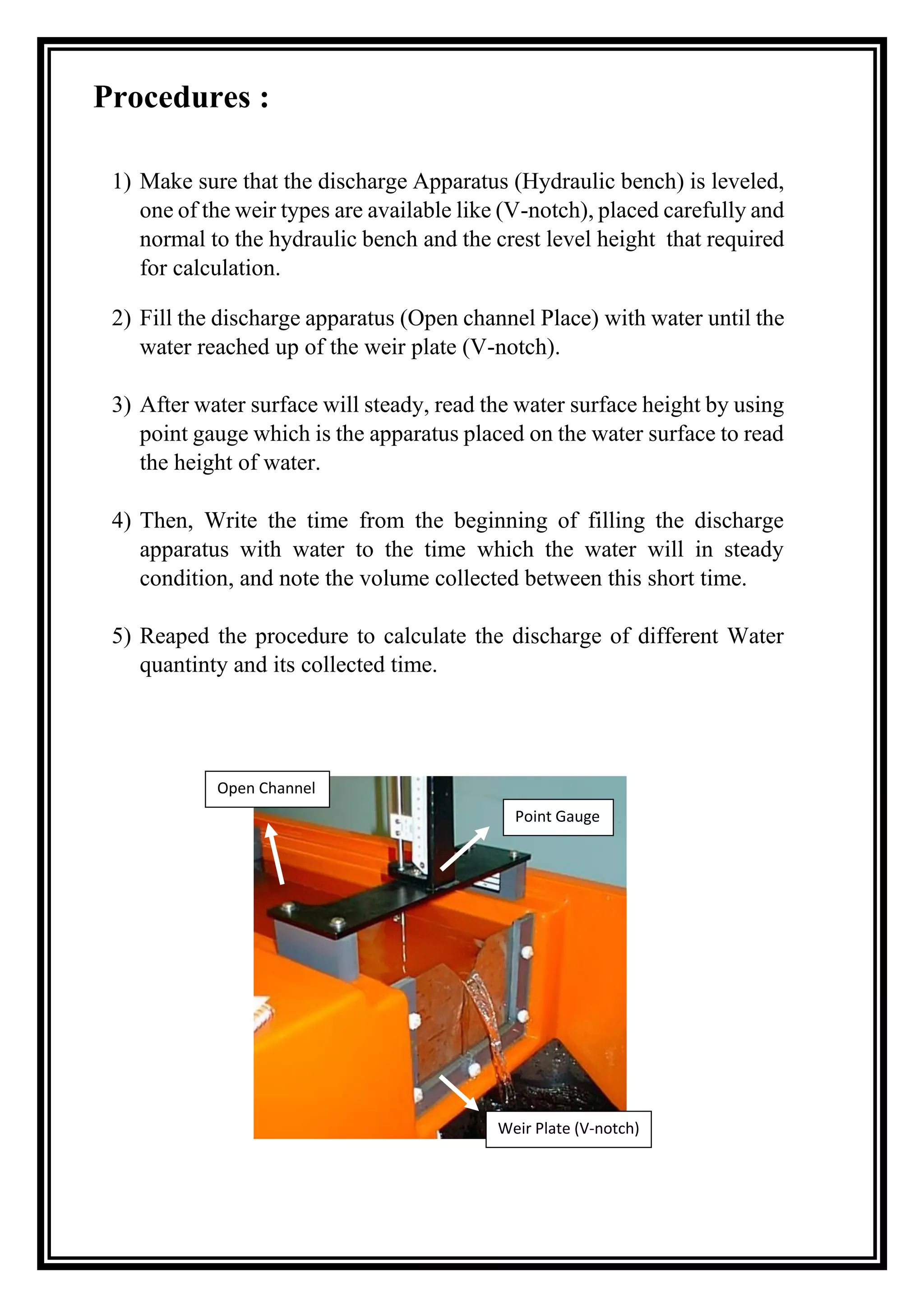 Discharge Over a Vee-Notch Weir | Jameel Academy | PDF