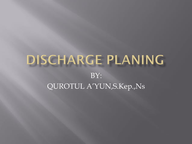 Discharge planning | PDF