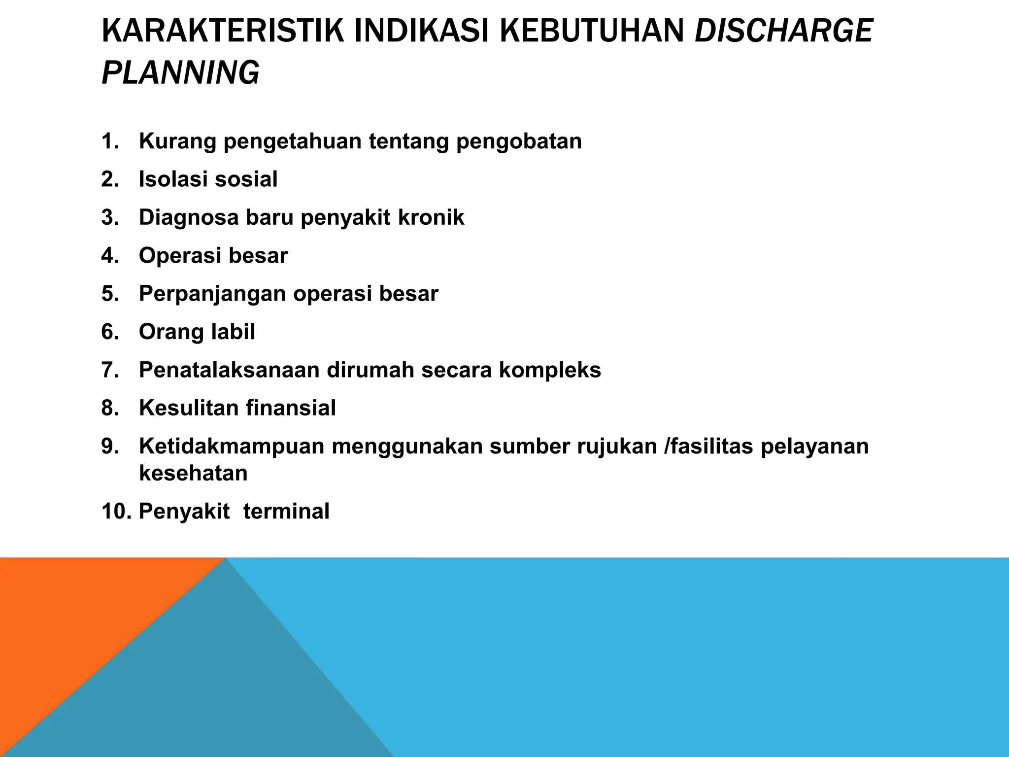UPLOUD PRESENTASI AKP DISCHAREGE PLANNING | PPTX