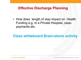 Discharge planning 2014 | PPTX