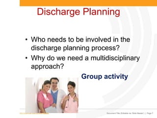 Discharge planning 2014 | PPTX