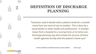 Discharge planning rules and Conditions of Participation(CoPs) | PDF