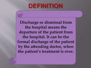 Discharge ppt | PPT