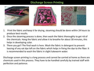 Discharge printing | PPT | Free Download