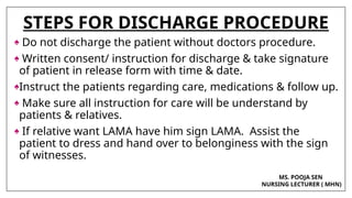 Discharge procedure and its types in hospital .pptx