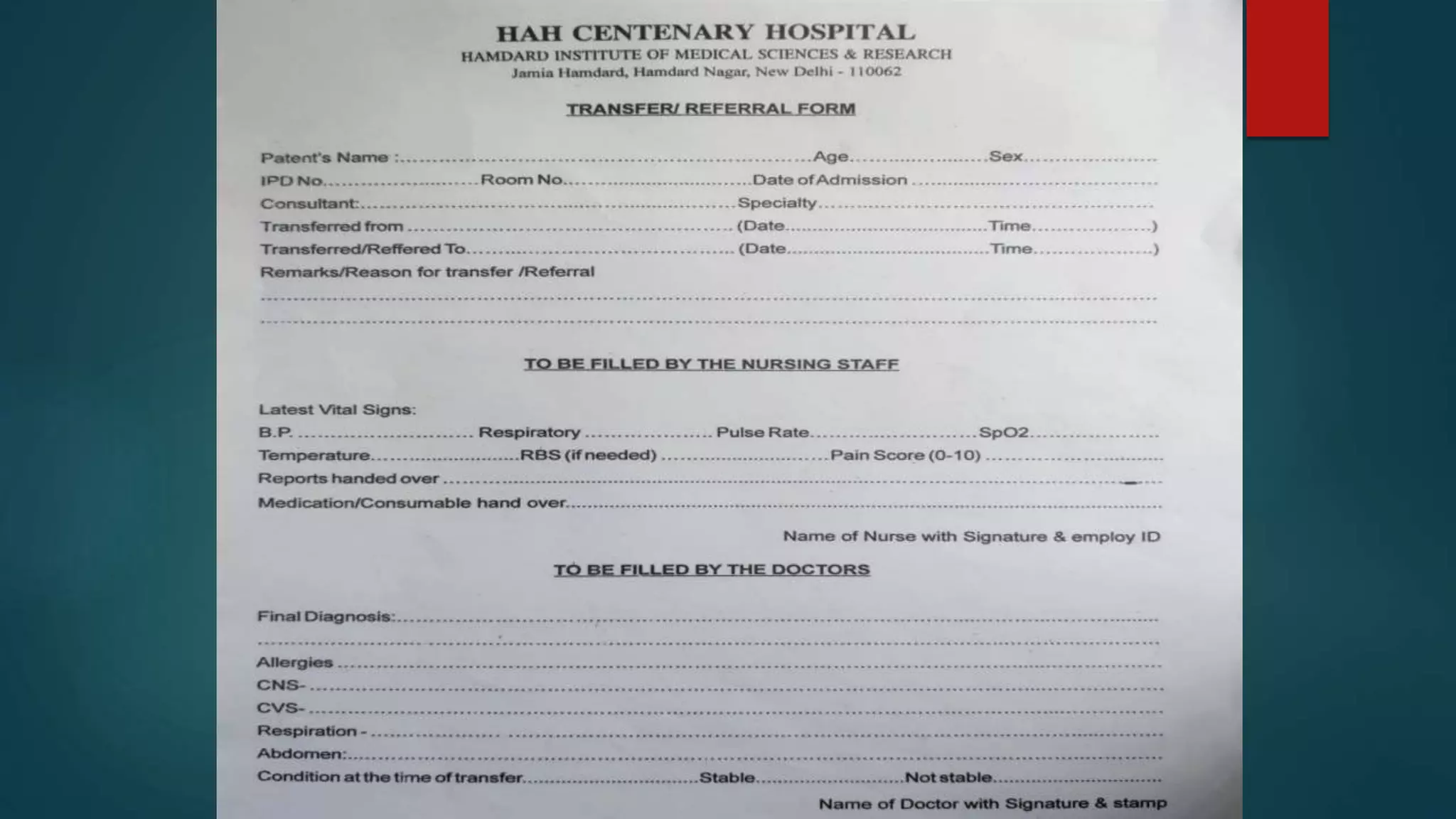 Discharge , referral and death summary | PPTX