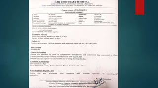 Discharge , referral and death summary | PPTX