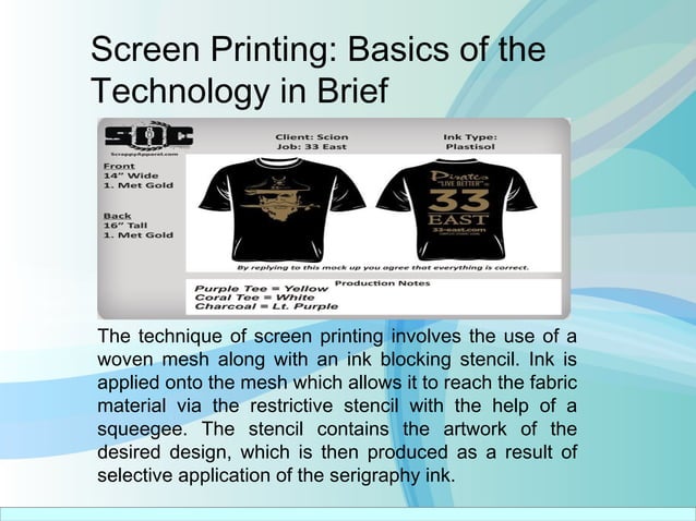 Discharge Screen Printing: An Amazing Serigraphy Technique | PPT