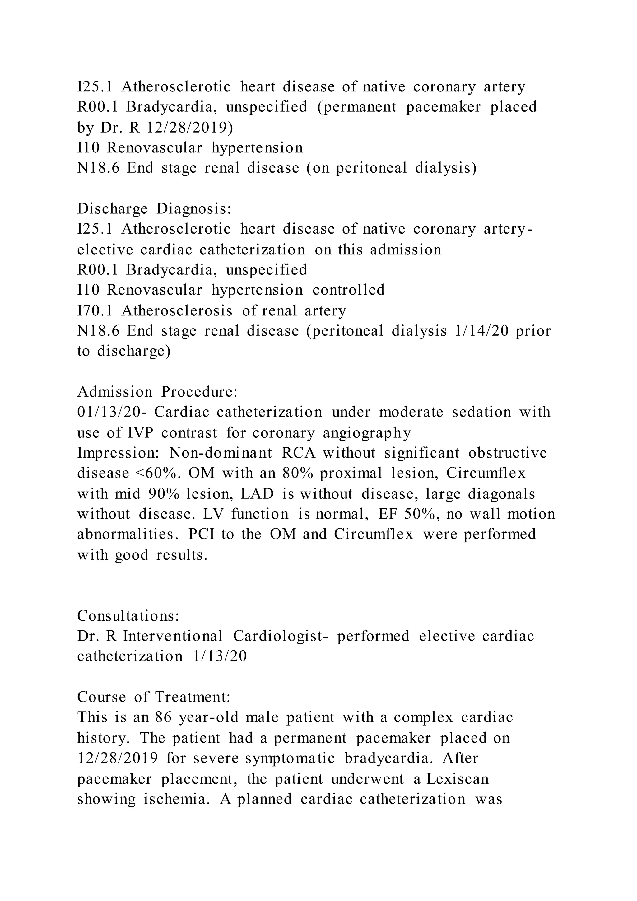 DISCHARGE SUMMARY PCI IN THE ELDERLY PATIENT1DISCHARGE SUMMA | DOCX