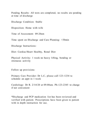 DISCHARGE SUMMARY PCI IN THE ELDERLY PATIENT1DISCHARGE SUMMA | DOCX