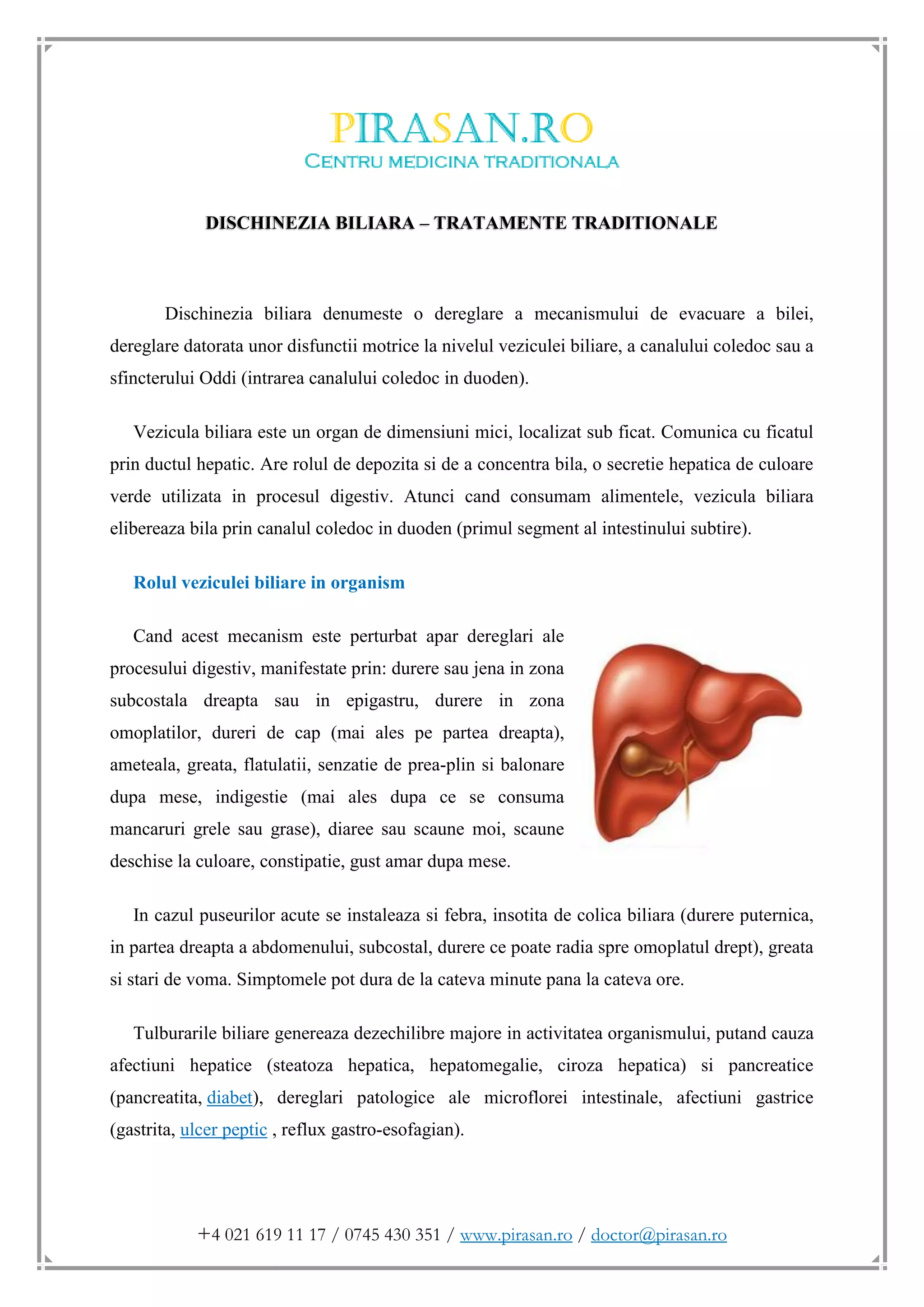 Dischinezia biliara | PDF