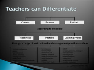 Differentiated Instruction in the Science Classroom | PPT