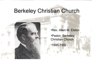 Disciple of Christ Clergy in Berkeley California | PPT